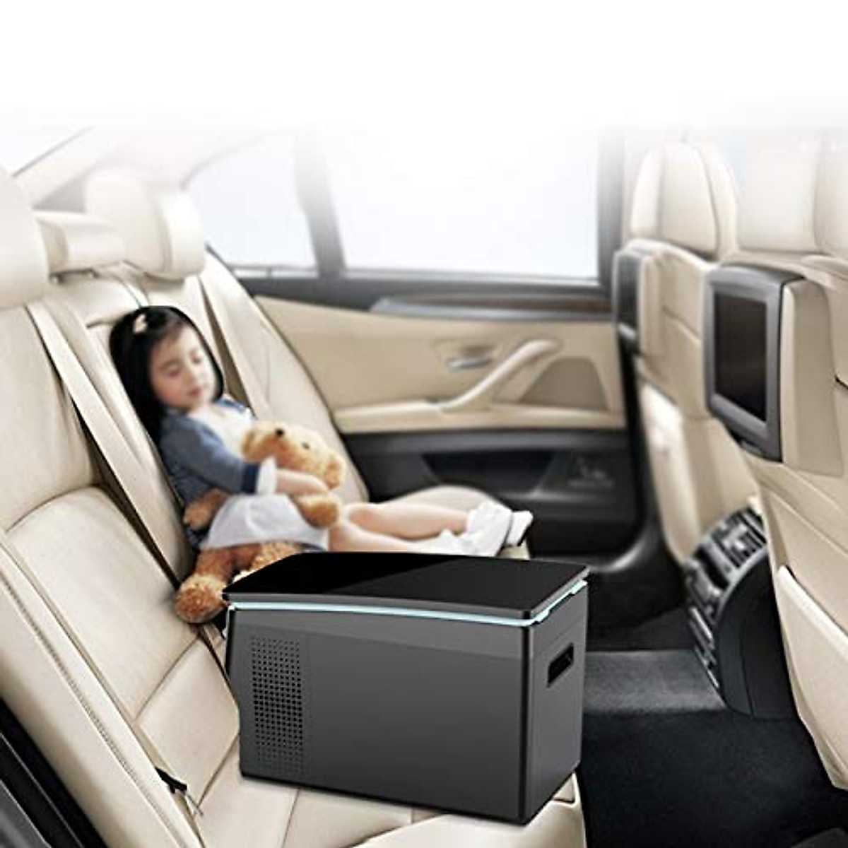 HESNDxbx Mini Fridge Car Refrigerator, Mini Refrigerator, Car Home Dual-use 12v / 24v, Refrigerated Refrigerator Freezer Refrigerated Freezing Partition (Size : 26L)