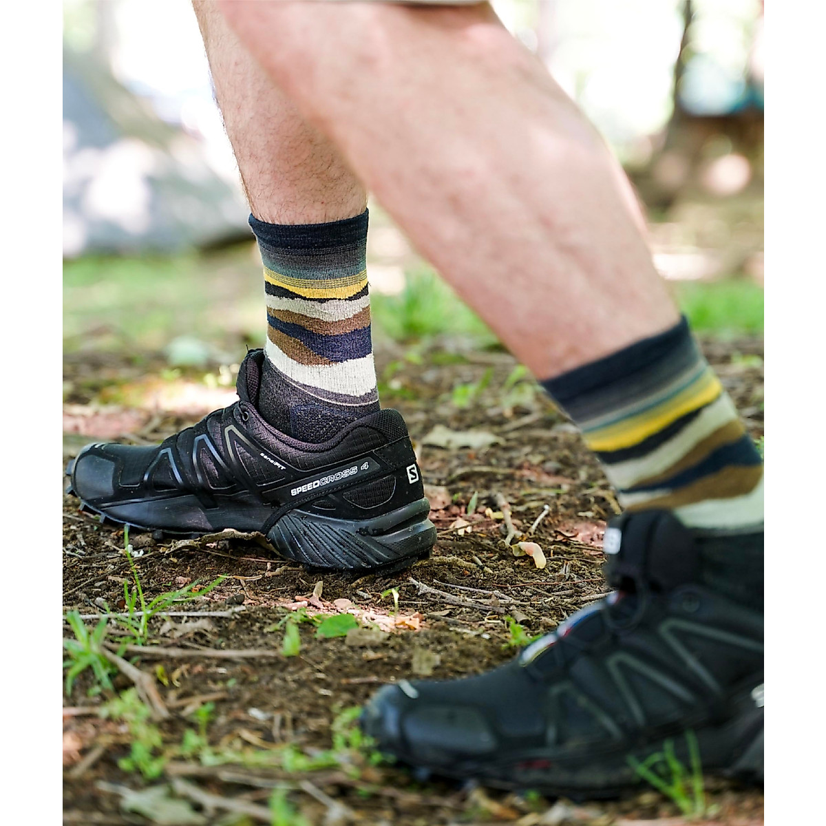 Farm to Feet Standard Max Patch Lightweight Technical 3/4 Crew, Charcoal, Large