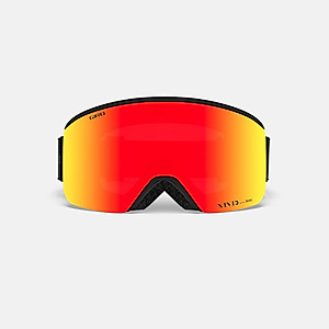 Giro Axis Ski Goggles - Snowboard Goggles for Men - Black Mono Strap with Vivid Ember/Vivid Infrared Lenses