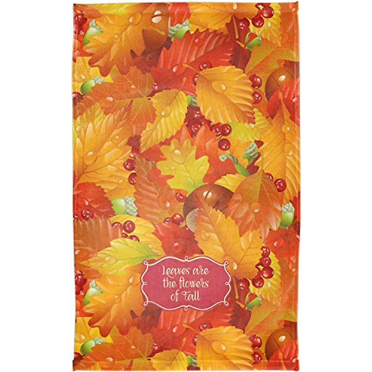 RNK Shops Fall Leaves Finger Tip Towel - Full Print
