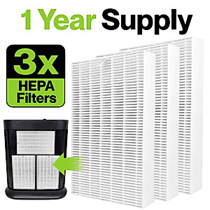 Durabasics 3 Pack of HEPA Filters Compatible with Honeywell Air Purifier Replacement Filters, Honeywell Air Purifier Filters, Honeywell Filter R, Honeywell HEPA Filter Replacement & Honeywell HPA300