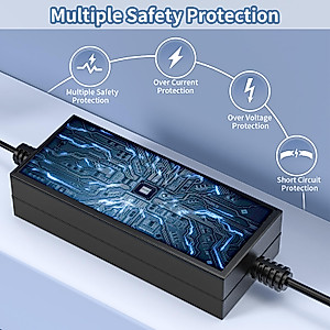 12V 5A Power Supply, Waysse Power Supply Adapter, AC DC Converter 100-220V to 12 Volt 5 Amp Transformer 5.5x2.1mm Plug for LED Strip Light DVR NVR Security Cameras System CCTV Accessories