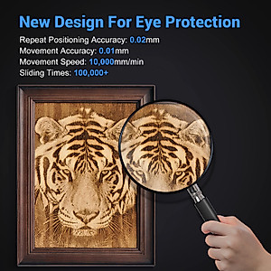 4240 Laser Engraving Machine with Rotary, Iklestar 20W Laser Cutter and Engraver Machine for Metal and Wood, 5000mW Optical Power