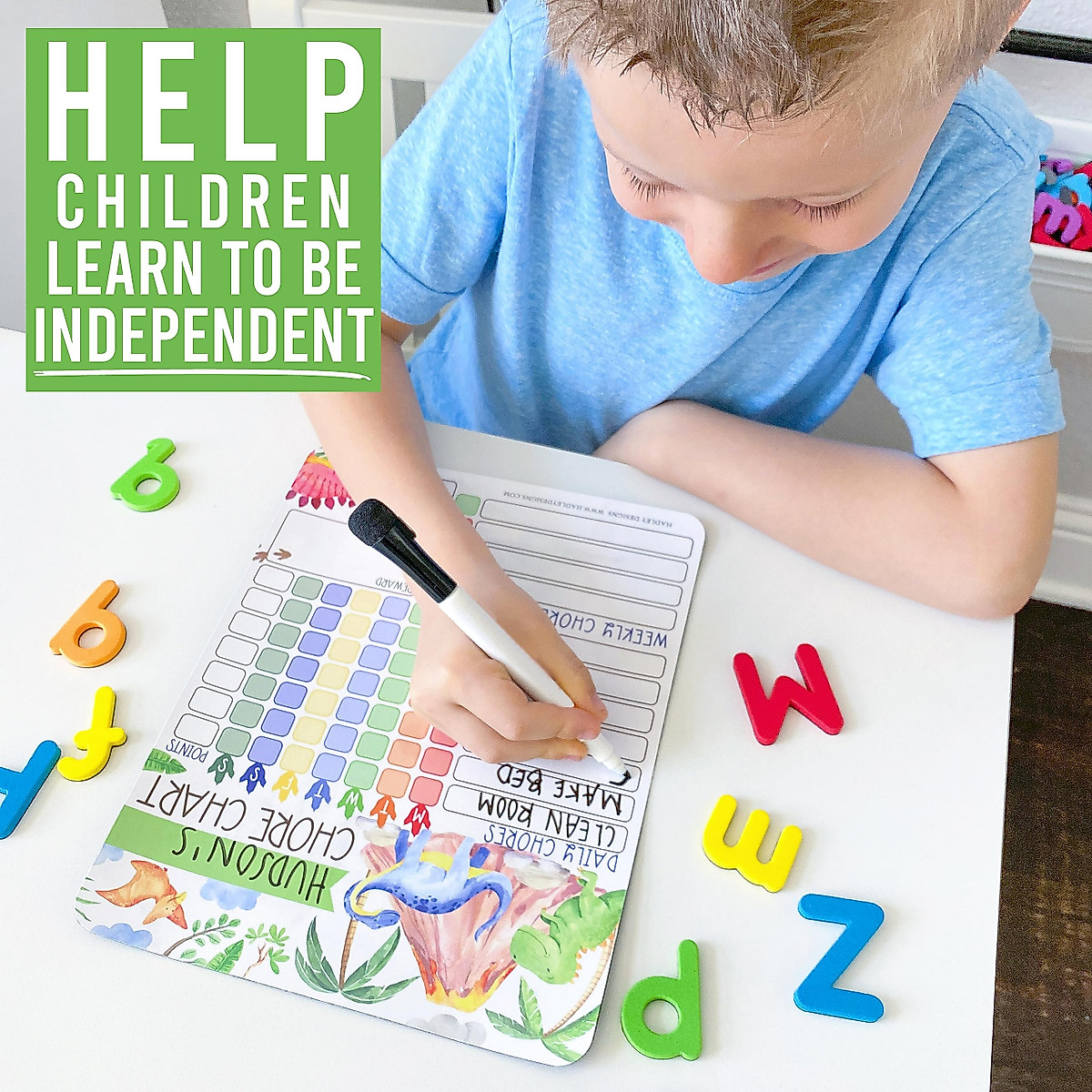 Dinosaur Kids Chore Chart Magnetic, Reward Chart for Kids, Good Behavior Chart for Kids at Home, My Responsibility Chart for Kids, Magnetic Reward Chart for Kids Behavior, Chore Chart for One Child