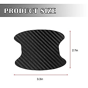 kingsea 4PCS Car Door Handle Scratch Protector,TPU 3D Carbon Fiber Texture Car Door Handle Paint Scratch Protector Sticker Universal (Style 7)