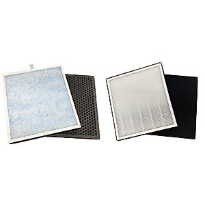 Nispira True HEPA Replacement Filter Set Compatible with Renpho Air Purifier RP-AP001/ RP-AP001S/ RP-AP002, 1 Pack
