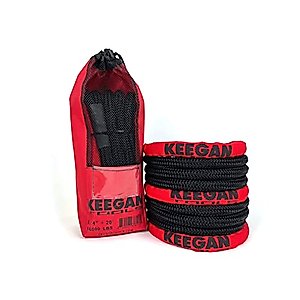 KEEGAN TOOLS 3/4" x 20' Kinetic Recovery Rope 16000lbs Breaking Strength Stretches Up to 30% in Length for Snowmobile, Off Road Rope for Jeep, Truck, Car, ATV, UTV, Tractor, Tow Strap, Recovery Strap