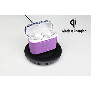 Toshiba Air Pro 2 True Wireless Stereo Earphones with Qi Wireless Charging, Lavender Terrazzo (RZE-BT750E)