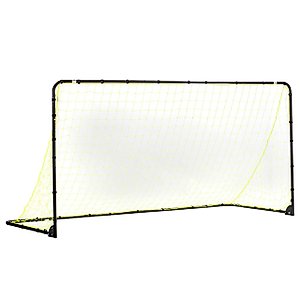 Franklin Sports Premier Steel - Folding Backyard Soccer Goal with All Weather Net - Kids Backyard Soccer Net - Easy Assembly - 10x5' - Black