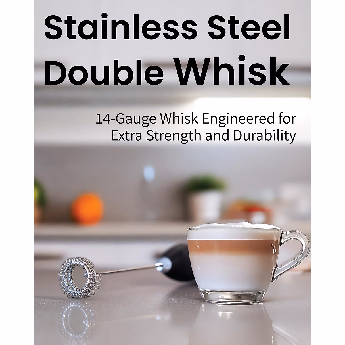 Elementi Milk Frother Handheld Double Whisk - Coffee Frother Electric Stirrer, Matcha Whisk & Drink Mixer Handheld - Frothing Wand - Electric Whisk For Coffee (Hot Pink)