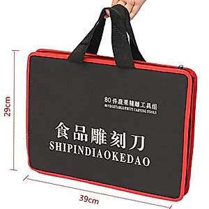 eoocvt 80pcs Set Portable Vegetable Fruit Food Peeling Culinary Kitchen Carving Sculpting Modeling Tools Kit Pack