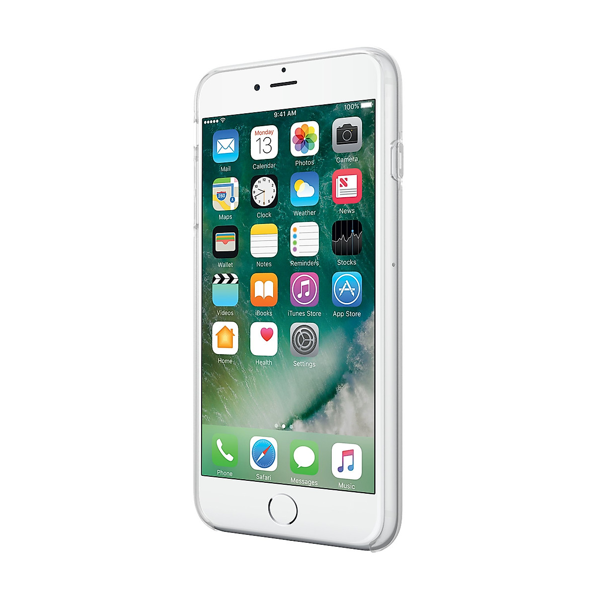 kate spade new york Protective Hardshell Case for iPhone 8 Plus, iPhone 7 Plus, iPhone 6s Plus & iPhone 6 Plus - Hollyhock Floral Clear / Cream with Stones