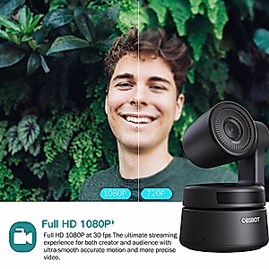 OBSBOT Tiny PTZ Webcam, AI-Powered Framing & Autofocus, Full HD 1080p Webcam with Auto-Exposure Zoom Power Gesture Selfie Video Camera for Online Class/Meeting Live and Streaming