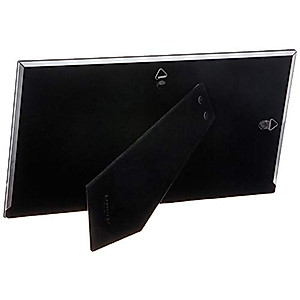 Lawrence Frames 2-Tone Triple Opening Panel Picture Frame, 4 by 6-Inch, Brushed Silver Metal and Shiny Metal