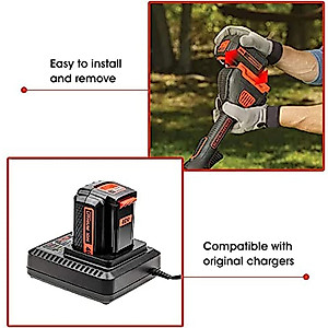 40V 3.0Ah Replacement Battery for Black and Decker 40V Battery LBX2040 LBXR36 LBXR2036 LST540 LCS1240 LBX1540 LST136W Compatible with Black Decker 40V String Trimmer Mower Tools(Orange)