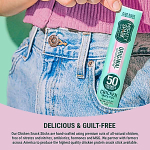 Mighty Spark Chicken Snack Sticks - Original Sea Salt & Pepper- 6g of Protein, No Antibiotics Ever, No Hormones Added, Gluten Free, Soy Free Meat Sticks - High Protein Keto Snacks, Weight Watchers Approved Snacks - 12 Count