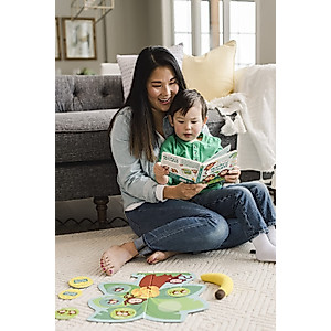 Peaceable Kingdom Monkey Around Toddler Game & Wiggle, Giggle, Monkey Around! Board Book Set – Encourage Movement, Gross Motor Skills and Interactive Play