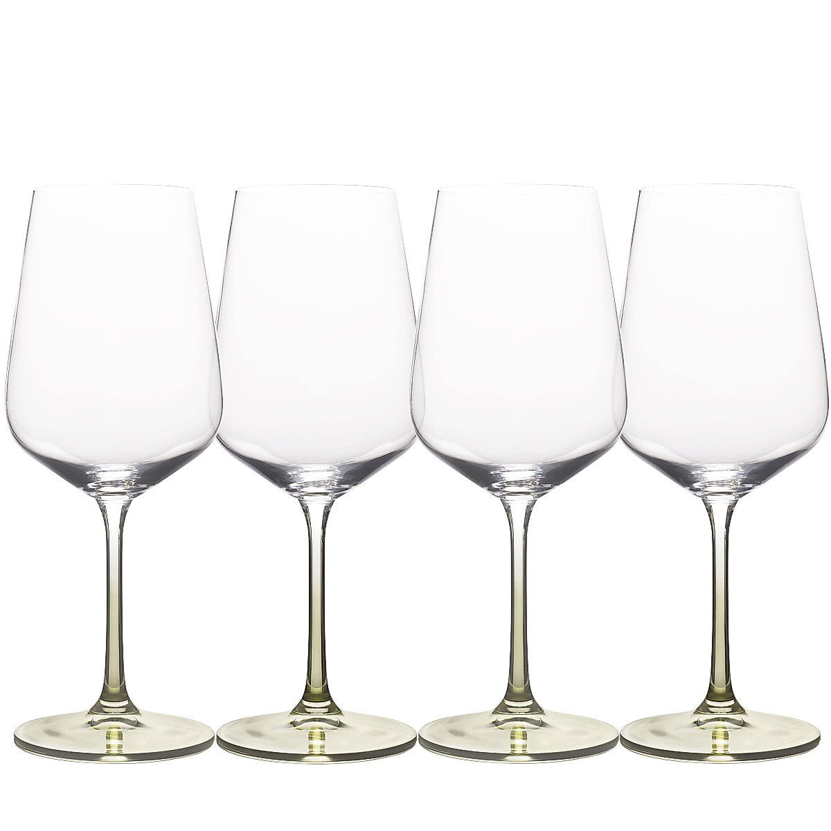 Mikasa Gianna Ombre Set of 4 White Wine Glasses, 15.25-Ounce, Sage