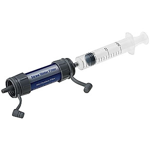 MengK Outdoor Filtration System Water Filter Straw Purifier with Drinking Pouch for Emergency Preparedness Camping Traveling Backpacking