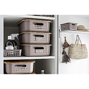 SmartStore Basket Bamboo Lid Colour, One Size