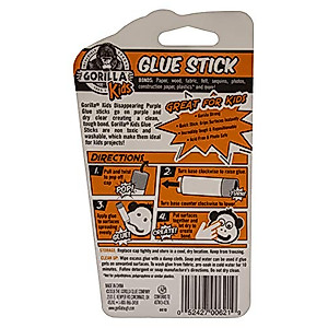 Gorilla Kids Disappearing Purple Glue Sticks, Two 6 Gram Sticks, (Pack of 1)