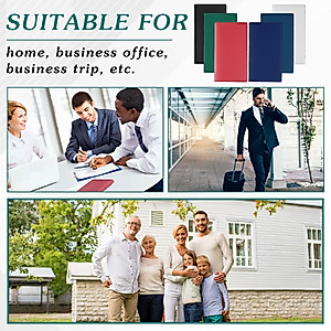 Geyoga 6 Pcs Vinyl Checkbook Cover Personal Top Tear Checkbook Cover Holder Vinyl Checkbook Holder Checkbook Case for Check (Classic Color)