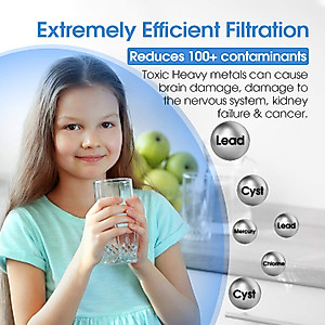 PUREPLUS PRO MWF NSF 53&42 Certified Water Filter Replacement for GE SmartWater, HDX FMG-1, MWFP, MWFA, PL-100, WFC1201, RWF0600A, PC75009, RWF1060, 197D6321P006, Kenmore 469991 Refrigerator, 3Pack