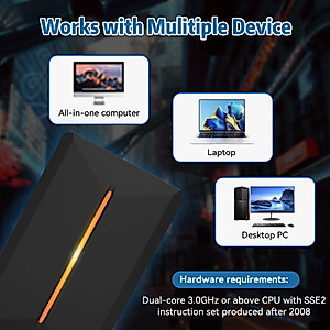 Emulator Console Game HDD 500G, Retro Game Console with 3700+ Video Games & 13 Hot Emulators, Compatible with Launchbox Hard Drive for PC with Win 8.1/10/11, Plug and Play,Sata 3 to USB 3.0,Up to 6G/s