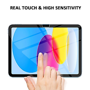 TopEsct 2-Pack Screen Protector for ipad 10th Generation(10.9-Inch, 2022 Model, 10th Gen),9H Tempered Glass Film,Anti-Scratch,HD Clear