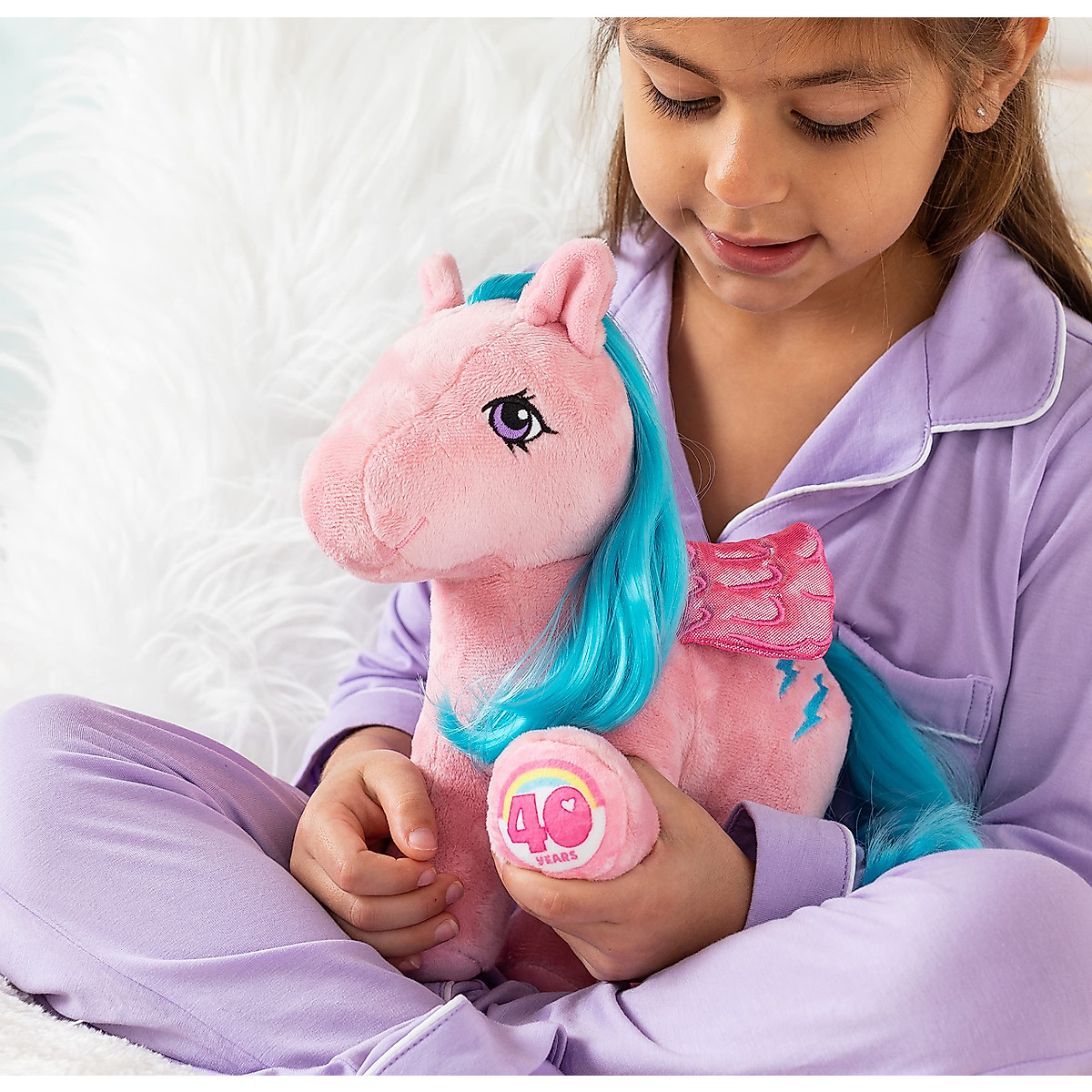 My Little Pony Unicorn and Pegasus Plush - Firefly - Collector Plushie, Retro Stuffed Toy Animal, Kid, Toddler, Girl, Boy, Mom, Birthday, Ages 3+