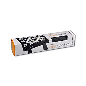Pitkin Stearns International, Inc. Genuine Leather Roll-Up Travel Game - Chess/Checkers by Sondergut