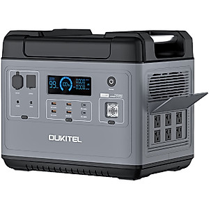 OUKITEL P2001 Power Station, 2000Wh Solar Generator LiFePO4 Battery, Portable Power Station UPS Power Supply, Recharge by AC/Car/Solar (Solar Panel Optional) for Camping Home Use RV Emergency