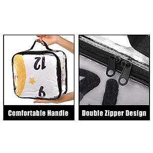 Fasmov 6 Pack Large Clear Travel Packing Cube, See-Through PVC Organizer, Vinyl Zippered Storage Bags Multipurpose Pouch with Handle for Suitcase Pants, Cashmere, Sweaters Shirts Dress Storage