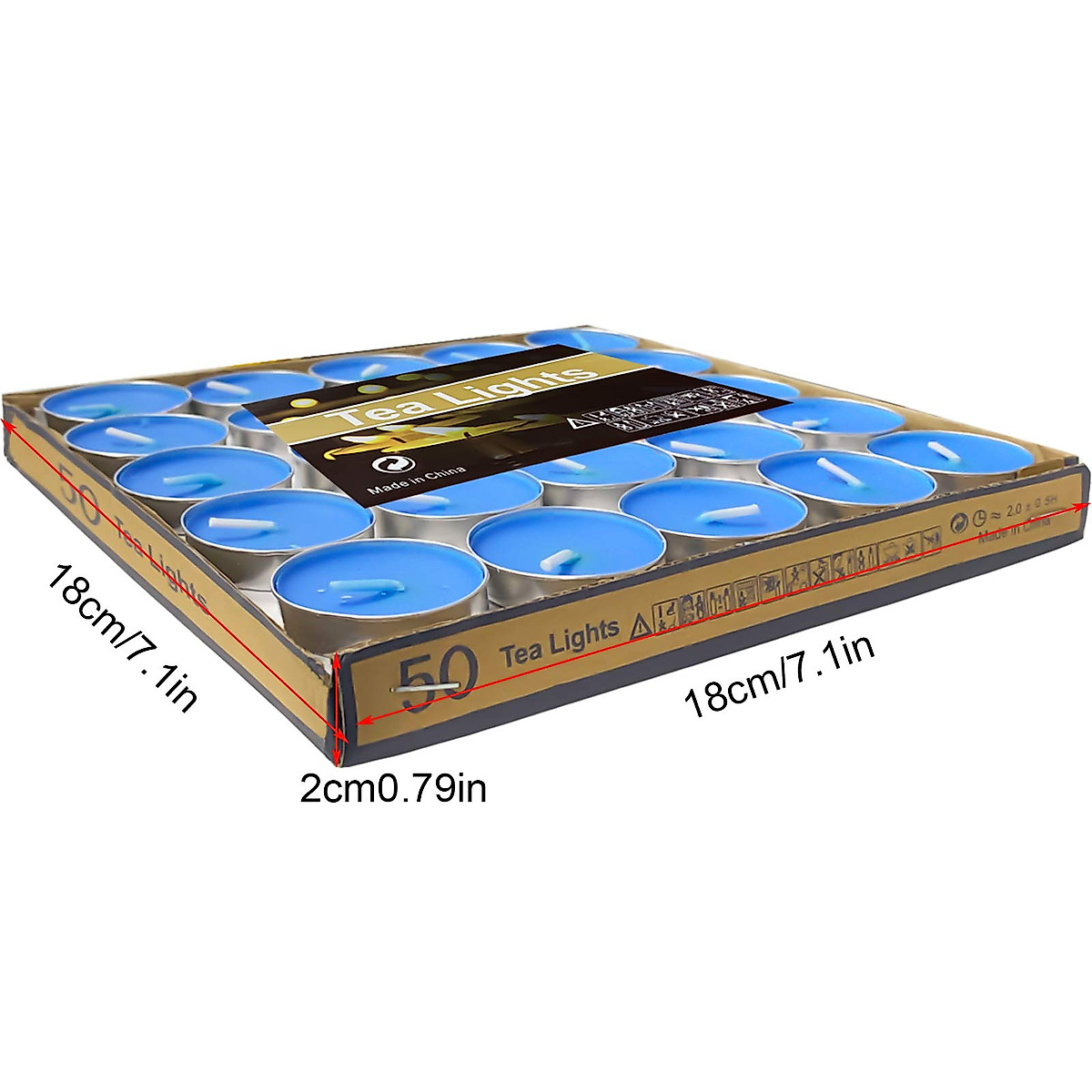 OUO Tea Lights Candles, 50 Pack Smokeless Candles,Small Candles, Dripless & Long Lasting Mini Tealight Candles for Mood, Dinners, Parities, Home, Decoration, Wedding, Crafts(Yellow)