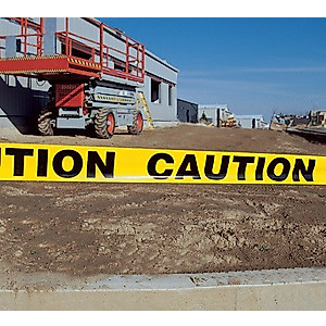 INCOM Manufacturing: Yellow CAUTION Tape Barrier- Safety Warning Tape, 3 Inch x 1000 Feet, (76.2 Millimeters x 304.8 Meters)