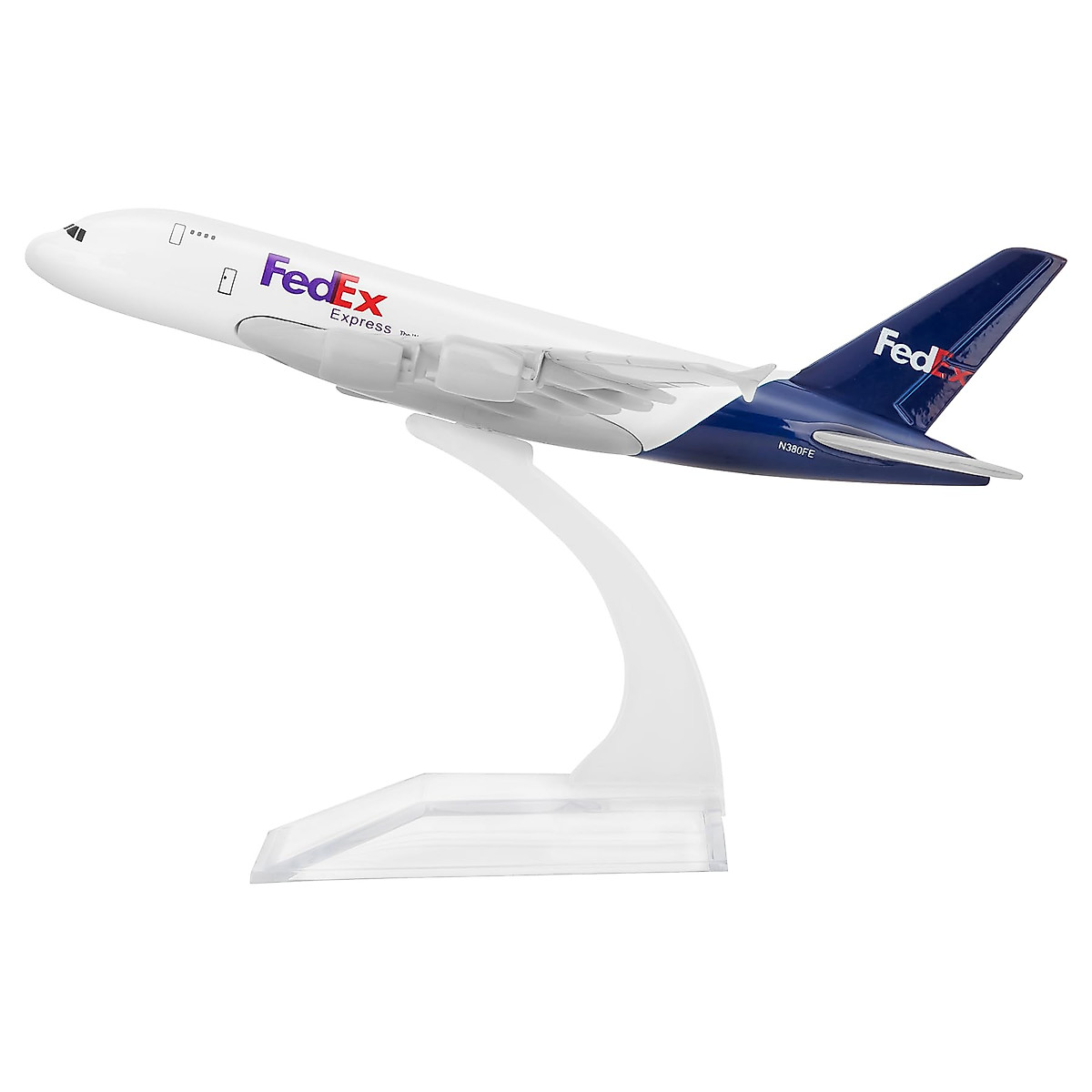 24-Hours Airplane Model Federal A380 Plane Model Alloy Metal Aircraft Model Birthday Gift Plane Models Chiristmas Gift 1:400