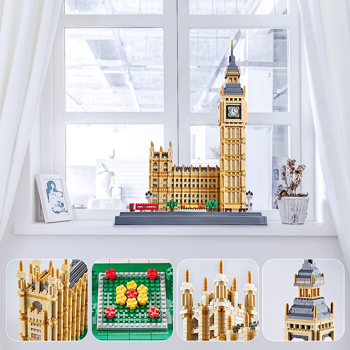 COZYMASS 6473PCS Architecture Big Ben Micro Building Blocks Set Modle Kit Toy Present for Adults and Kids Ages of 14+