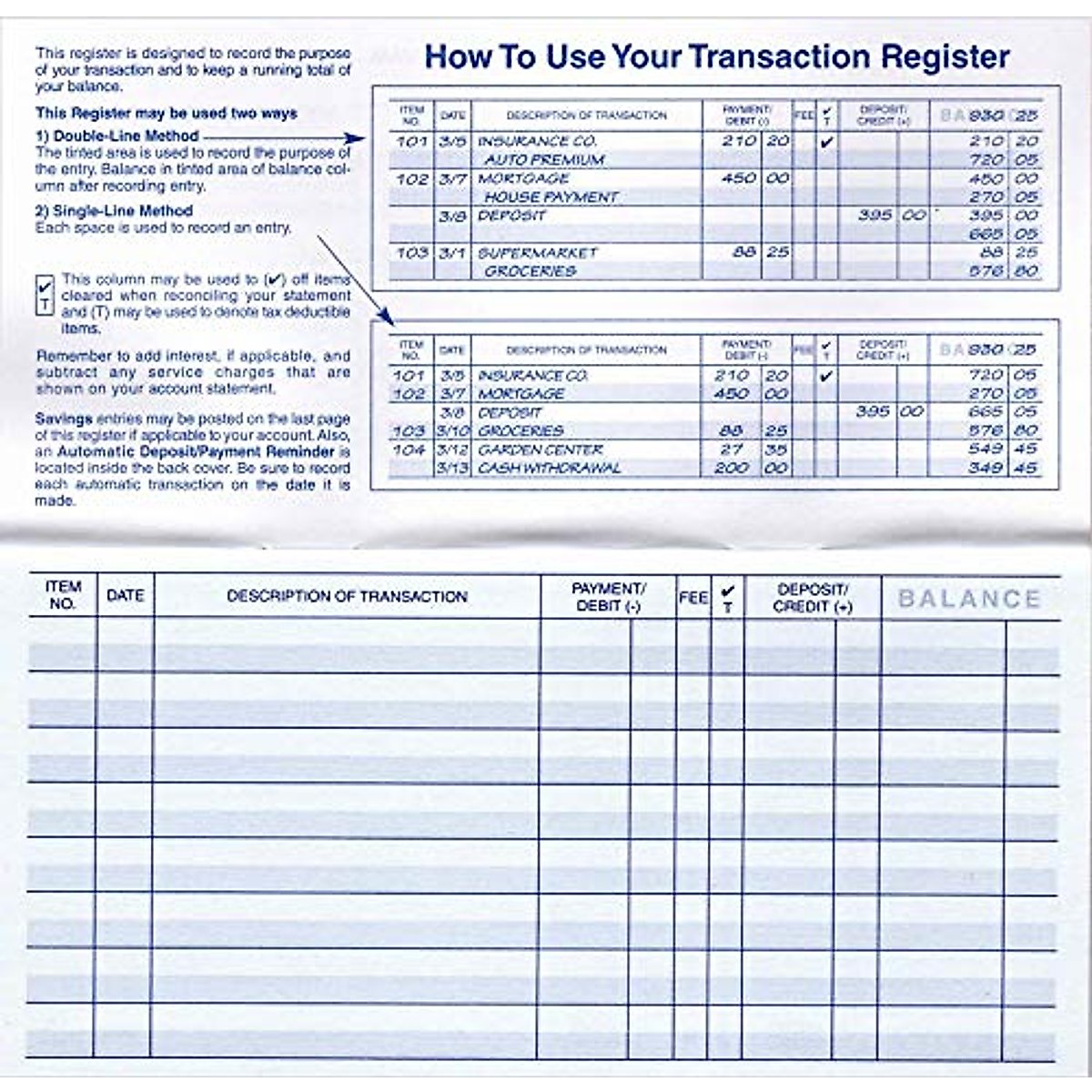 18 Pack Check Registers for Personal Checkbook, 23-24-25 Calendars, Transaction Register and Ledgers