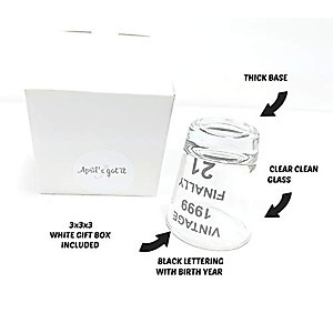 21st Birthday Shot Glass -21st Birthday Gifts- Finally 21 (1999)- 21st Birthday for Him/Her Compliments Birthday Decorations