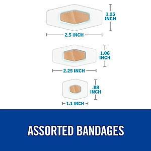 Nexcare 432-50 Waterproof Bandage, Assorted Size, Clear