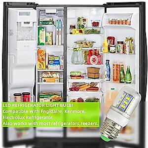 KEI 3418L Refrigerator Light Bulb for Frigidaire Kenmore 5304511738 LED Refrigerator Replacement Light PS12364857 4584444 AP6278388 (110V-240V 3.5W White)-2 Pack