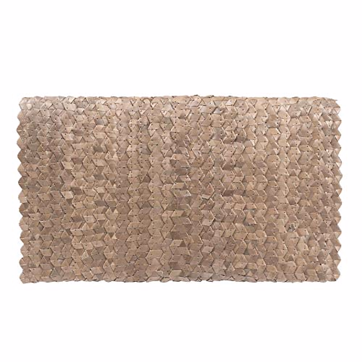 NOVICA Handmade Trance in Brown - Brown Palm Leaf Clutch Handbag, Polyester Lining and One Zip Pocket, Clutch Bag For Women Woven Purse Summer Beach, Christmas Gifts for Women