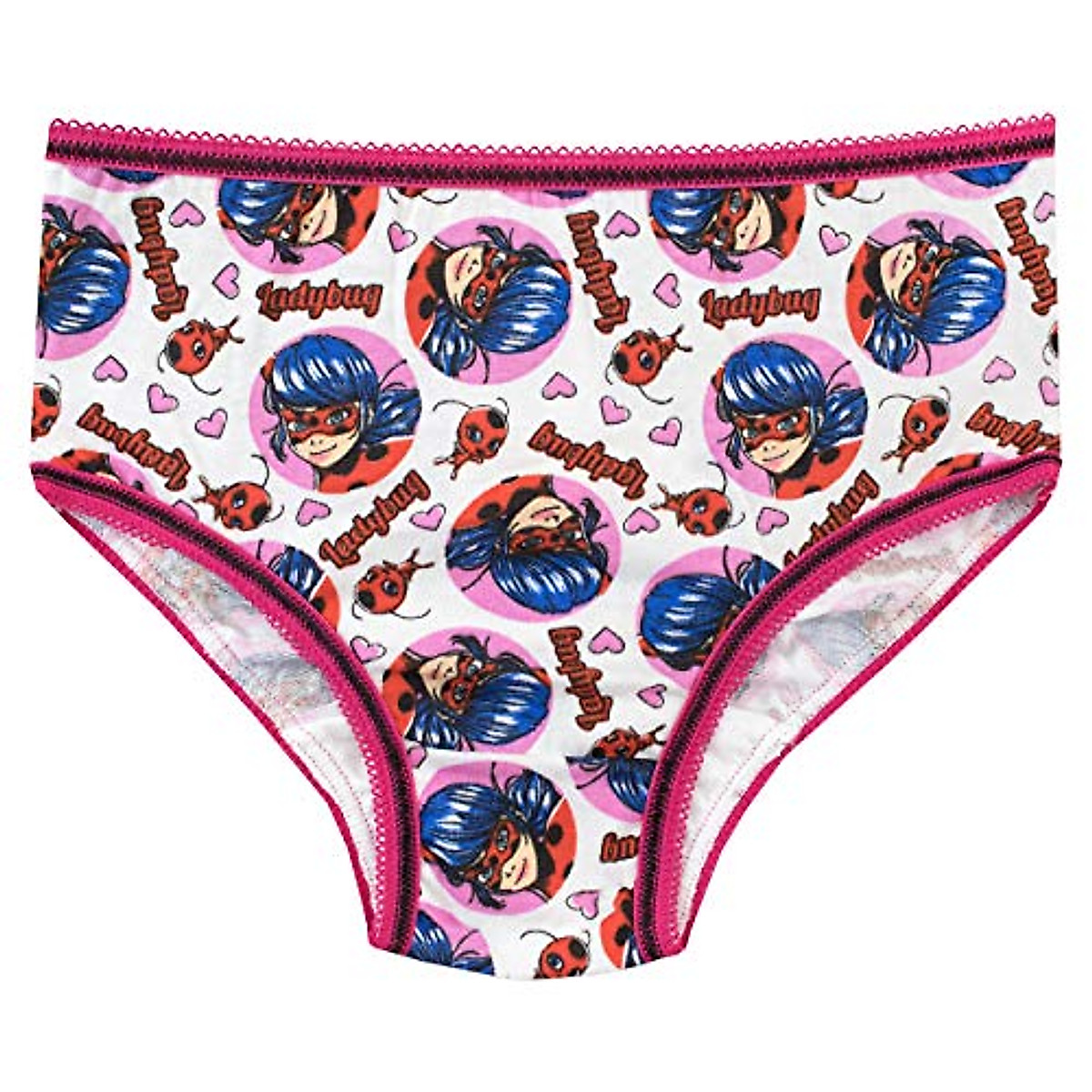 Miraculous Girls' Ladybug Underwear Pack of 5 Size 6 Multicolored