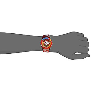 Nickelodeon Kids' Digital Watch with Red Case, Comfortable Red Strap, Easy to Buckle - Official 3D Paw Patrol Character on the Dial, Safe for Children - Model: PAW4016