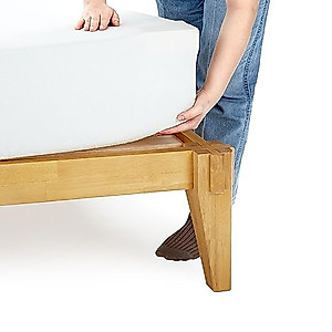 Bme Chalipa 14” Full Size Bed Frame - Wood Platform Bed - Wood Slat Support - No Box Spring Needed - Easy Assembly - Minimalist & Modern Style, Natural