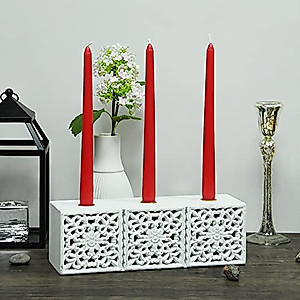 Zest Candle 12-Piece Taper Candles, 10-Inch, Ruby Red