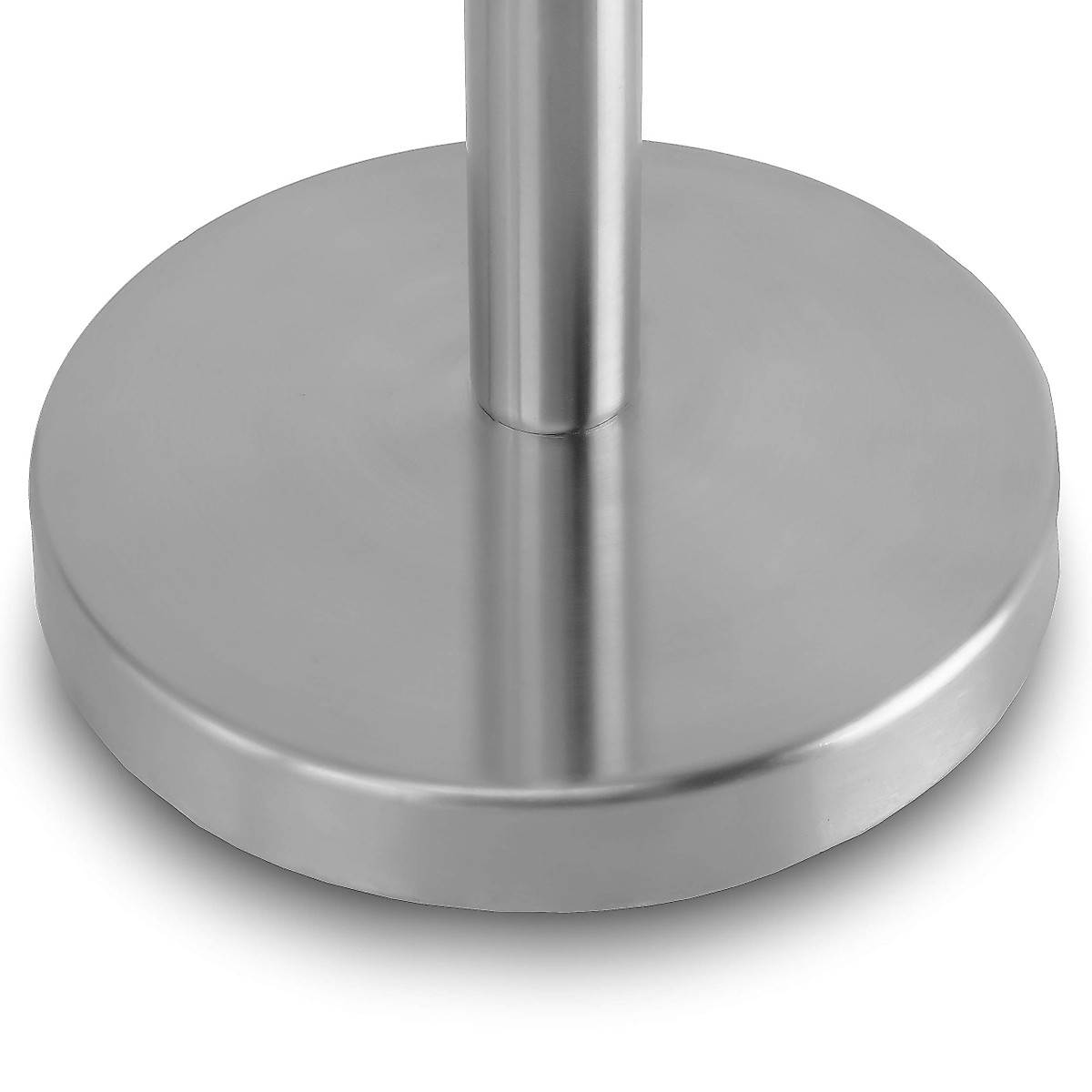 Stainless Steel Kitchen Paper Towel Holder Dispenser - Weighted Base - Sturdy, Durable, Rust-Proof - Single Easy One-Handed Tear - Fits Standard or Jumbo-Sized Rolls