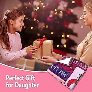 DecorSIXT Daughter Blanket from Mom Gifts for Daughter from Dad - to My Daughter 60" X 80" Bed Blanket - Christmas Birthday Present for Teen Daughter from Mom