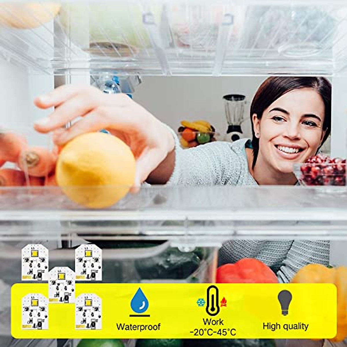 Gurtice New Upgraded 5 Pack WR55X11132 WR55X25754 LED Light for GE Refrigerator Replace WR55X30602 WR55X26486 PS4704284 3033142 EAP12172918 AP6261806