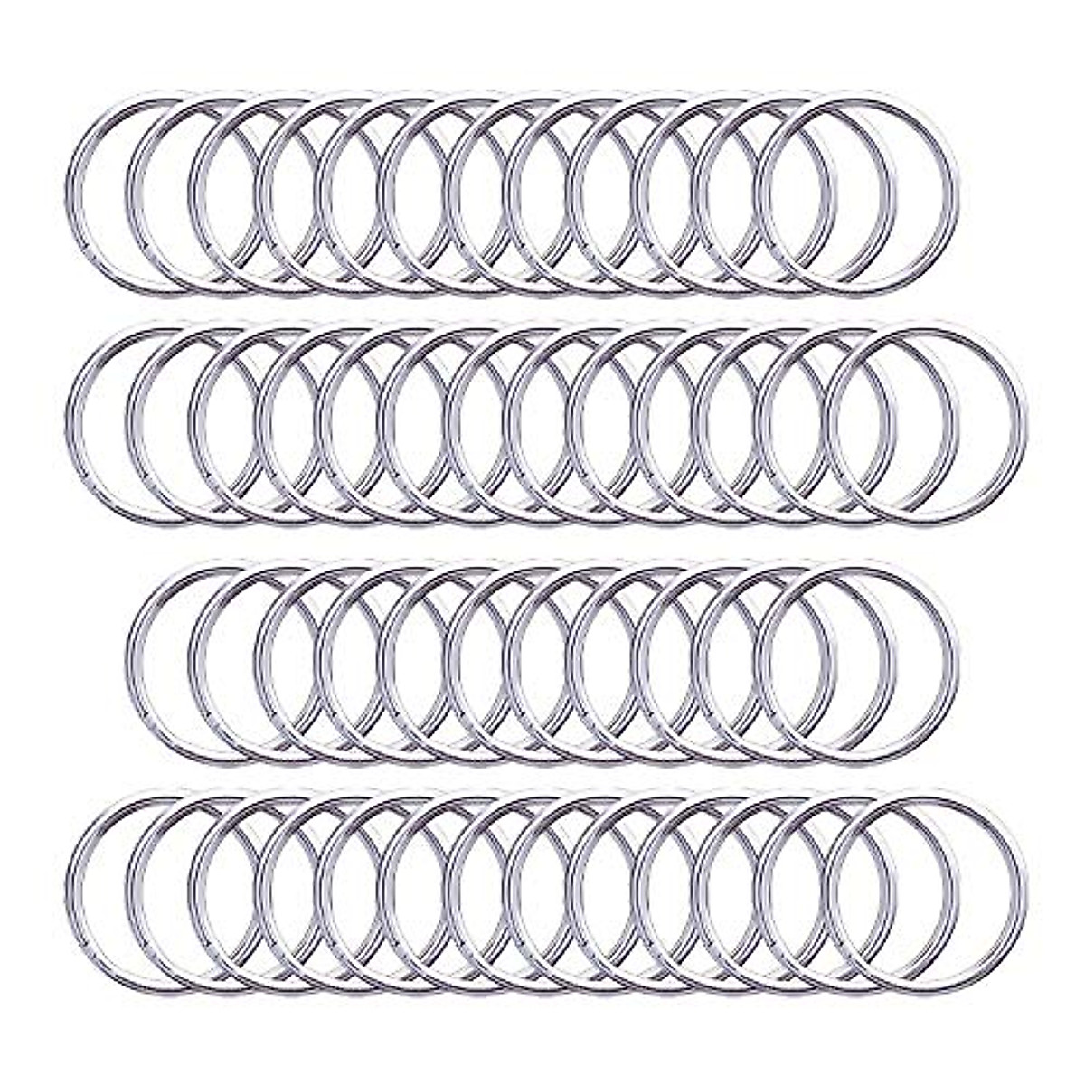 Livder Metal Swivel Lanyard Snap Hooks and Split Key Rings Chain Hook Keychain, 100 Pieces